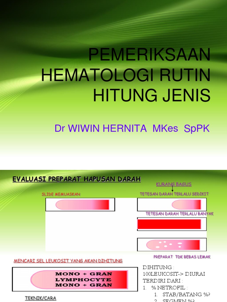 Hematologi Rutin: Hitung Jenis Sel | PDF | White Blood Cell | Anatomy