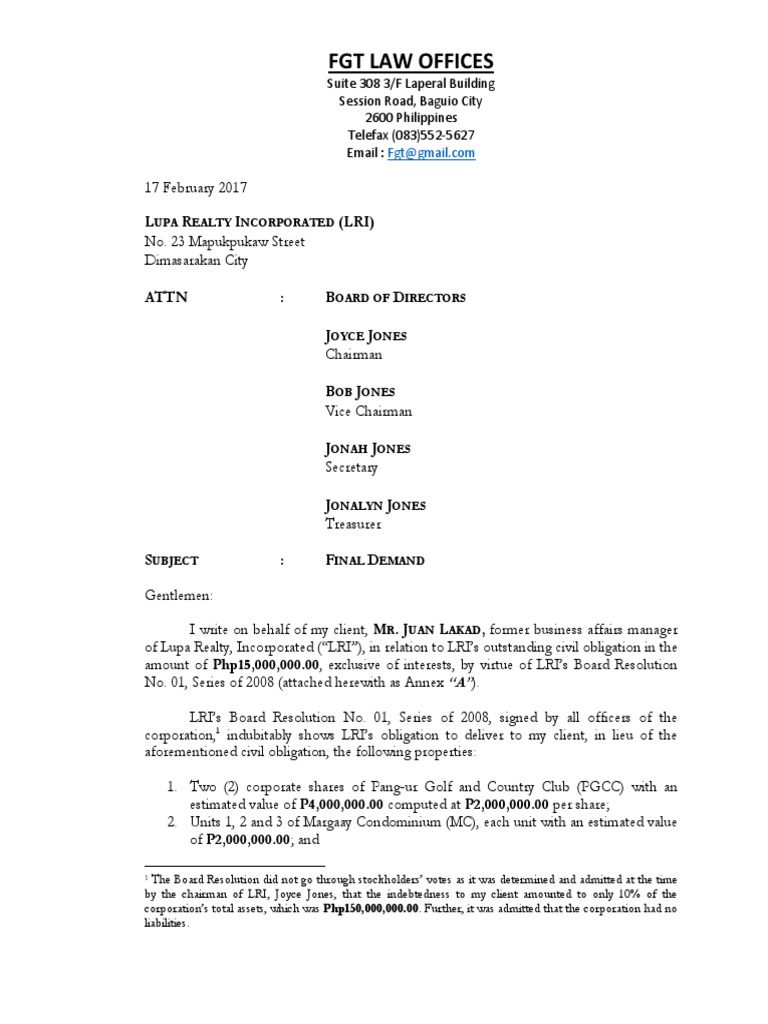 FGT Law Offices: L R I (LRI) | PDF | Social Institutions | Social Science