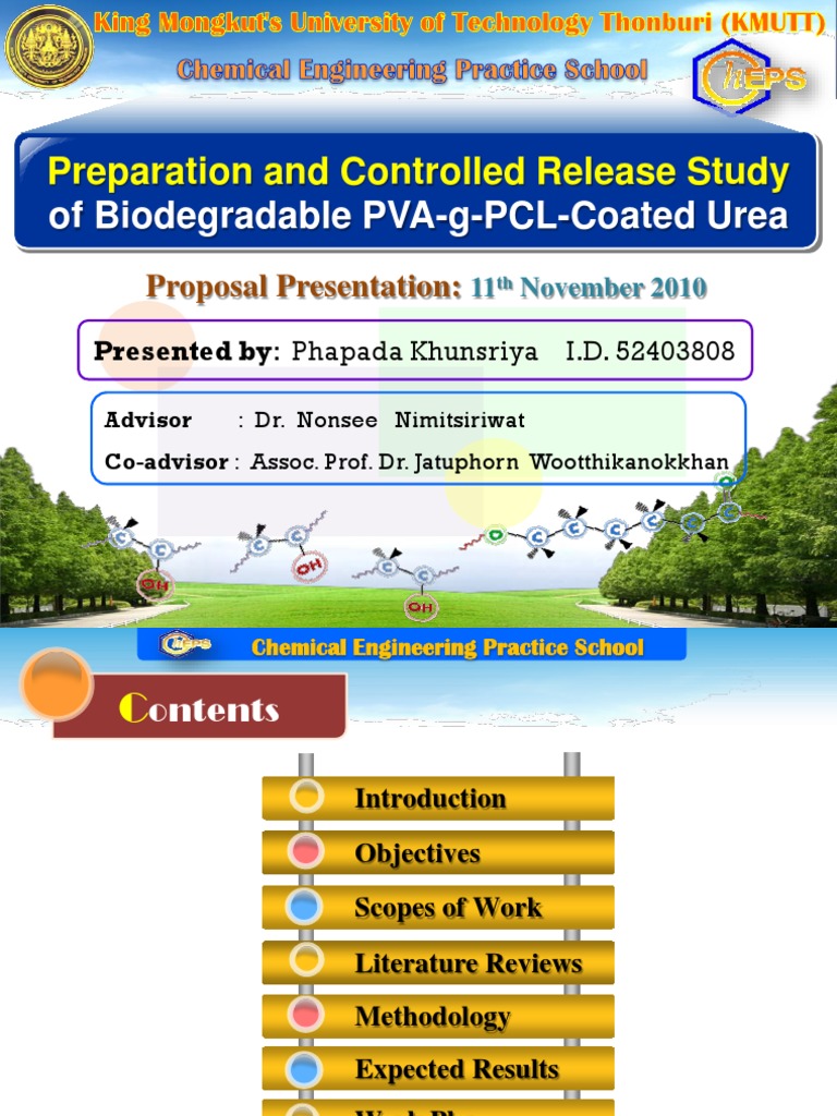 Preparation and Controlled Release Study: of Biodegradable PVA-g-PCL ...
