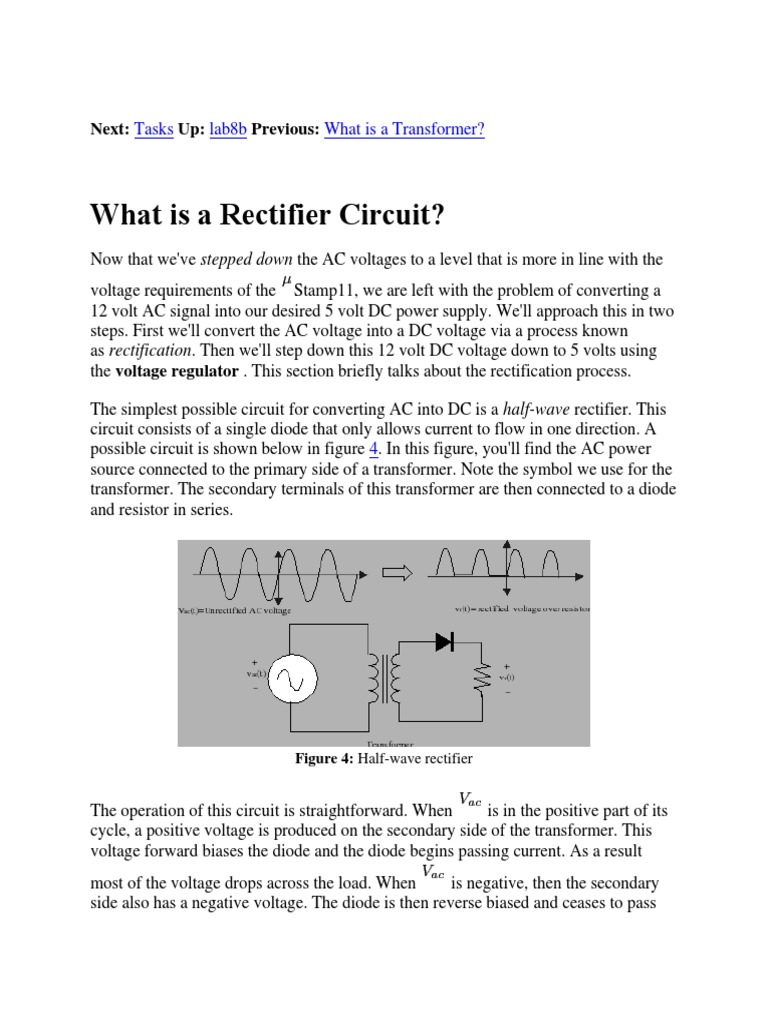 What is Rectification? How it Works and Equipment Used | PDF ...