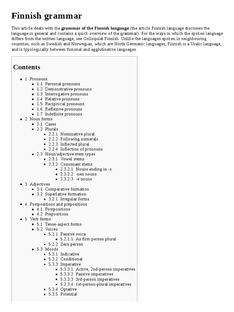 Finnish Grammar | PDF | Semantics | Semiotics