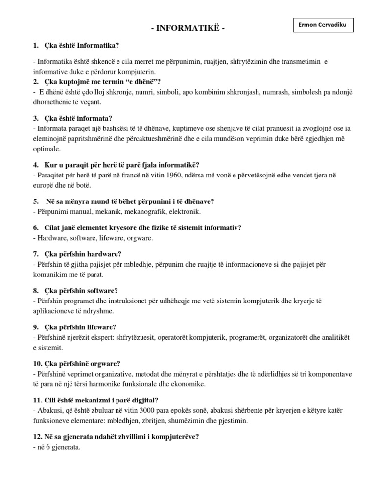 Informatike | PDF