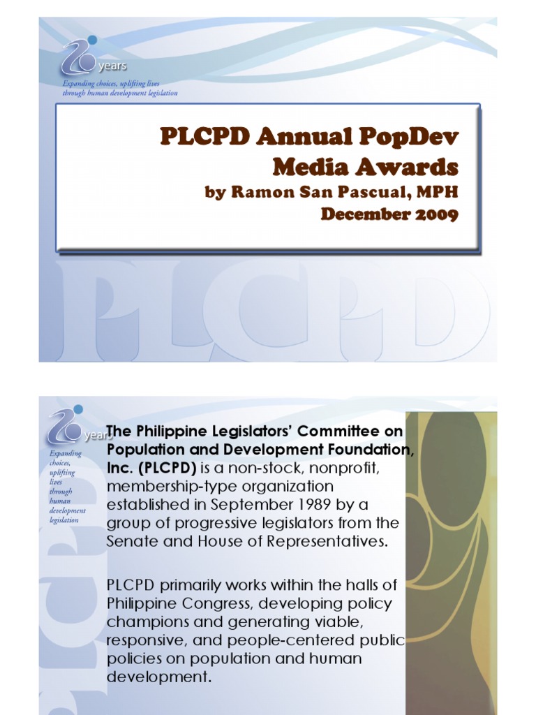 PLCPD Popdev Media Awards | Download Free PDF | News | Journalism