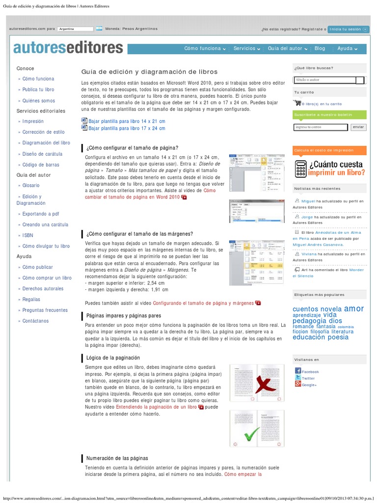 Guía de Edición y Diagramación de Libros - Autores Editores | PDF ...