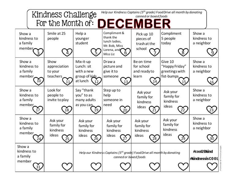 Dec Kindness Challenge | PDF