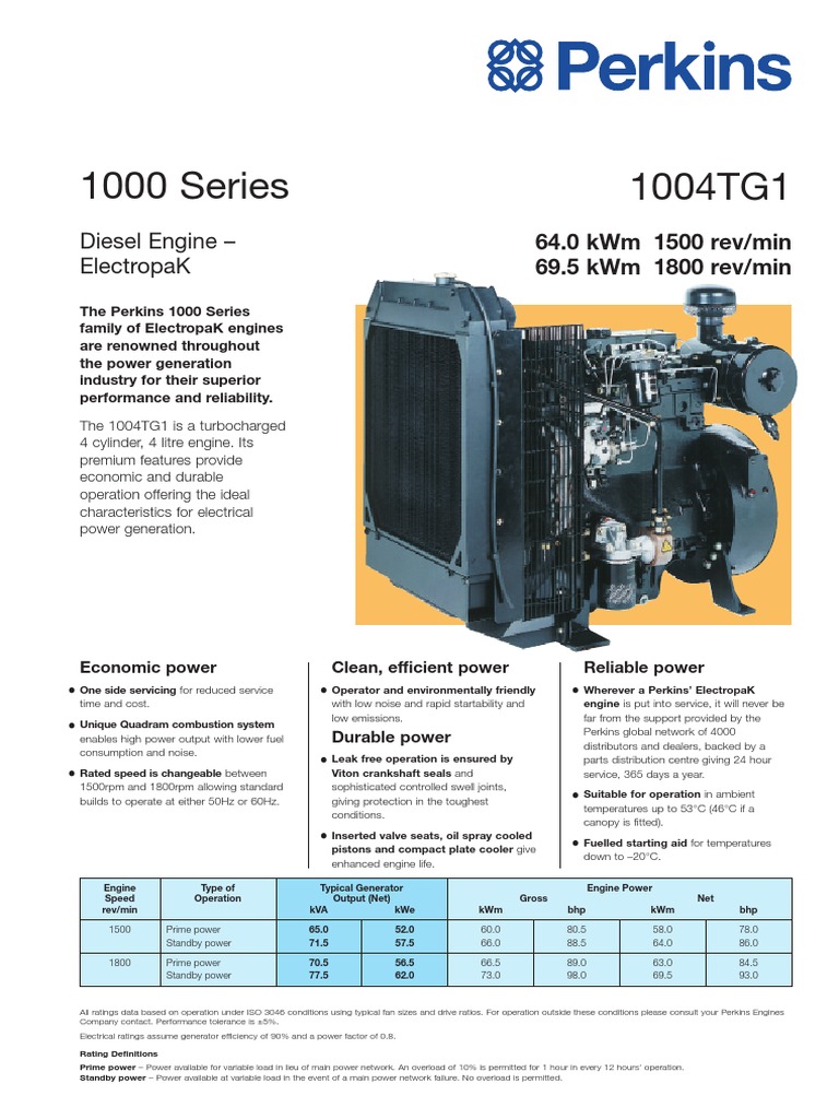 1004Tg1 1000 Series: Diesel Engine - Electropak | PDF | Engines ...