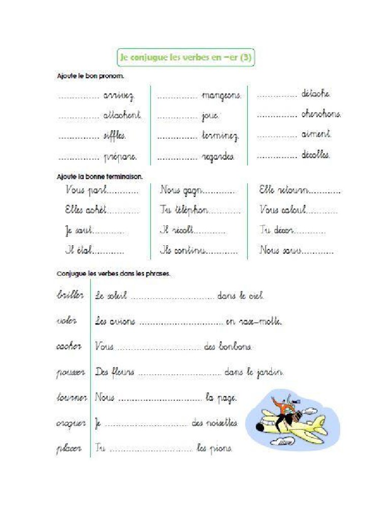 Exercices Verbes Present - ER | PDF