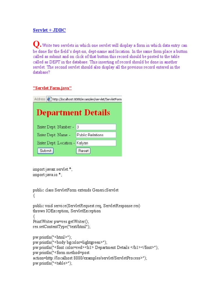 Servlet | Download Free PDF | Data | Java Servlet