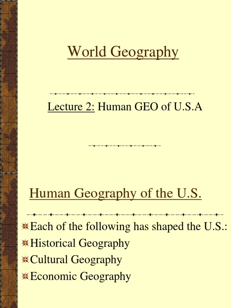 World Geography: Lecture 2: Human GEO of U.S.A | PDF | Native Americans ...