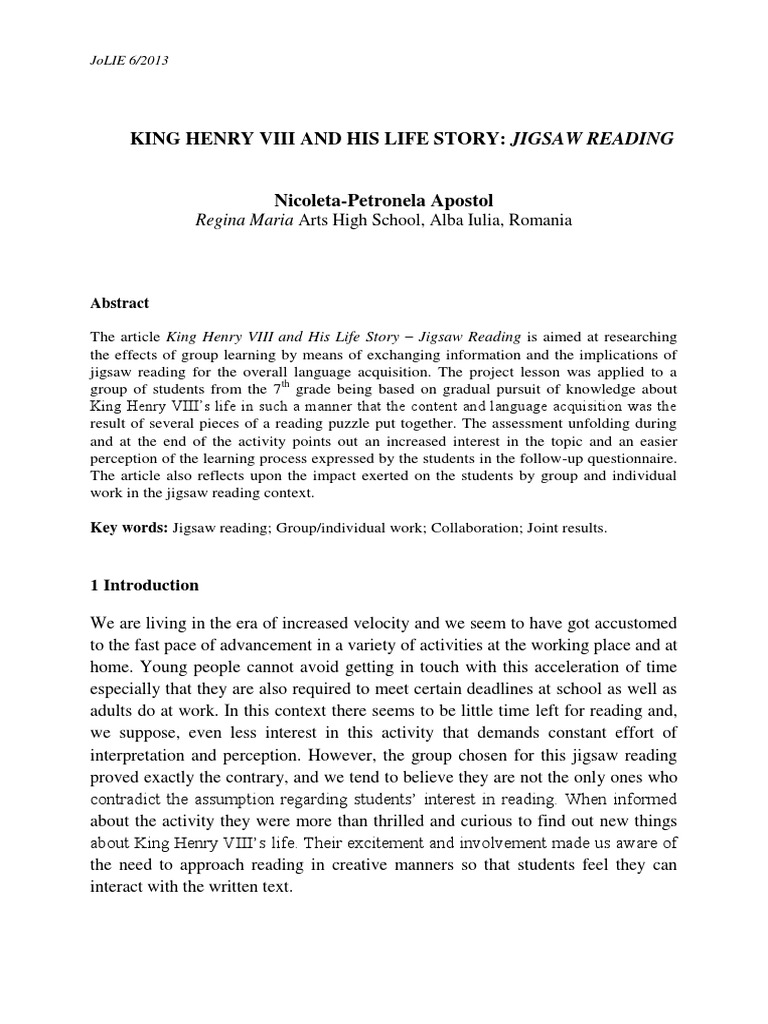 Jigsaw 2 | PDF | Anne Boleyn | Reading (Process)