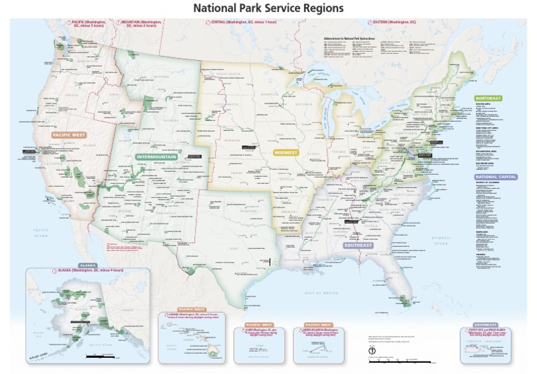 NPS Regions Map | PDF | Washington (State) | National Park Service