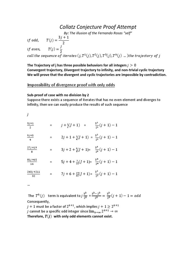 Collatz Conjecture: Proof Analysis | PDF | Mathematical Objects ...