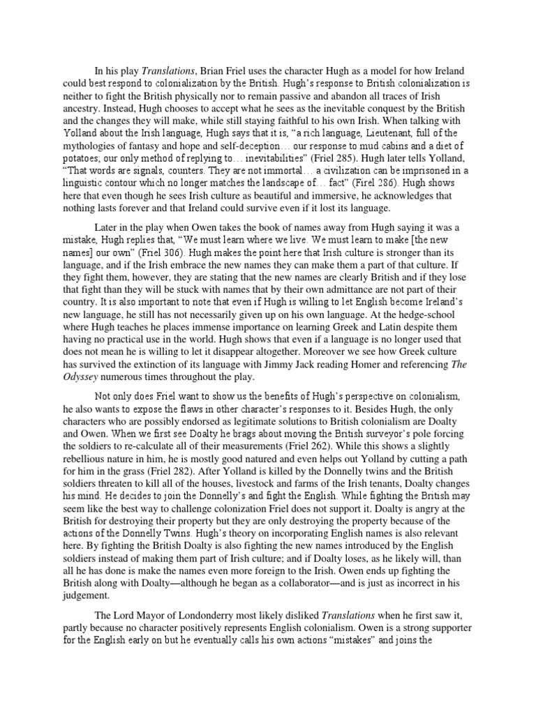 Hugh's Perspective on Irish Colonialism | PDF | Ireland | British Empire