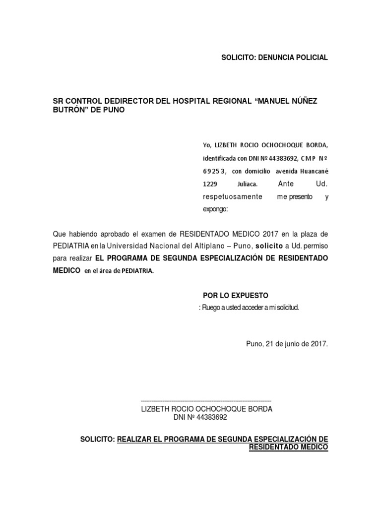 Modelo de Solicitud | PDF