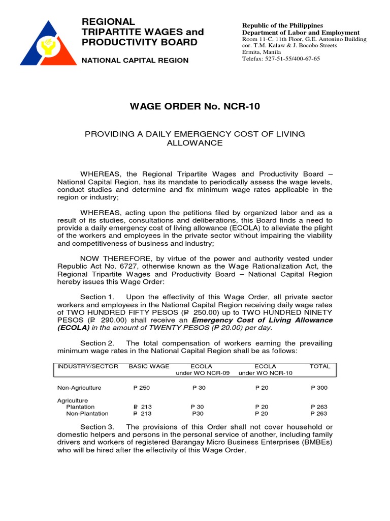 Reg NCR - Wo 10 | PDF | Employment | Corporations