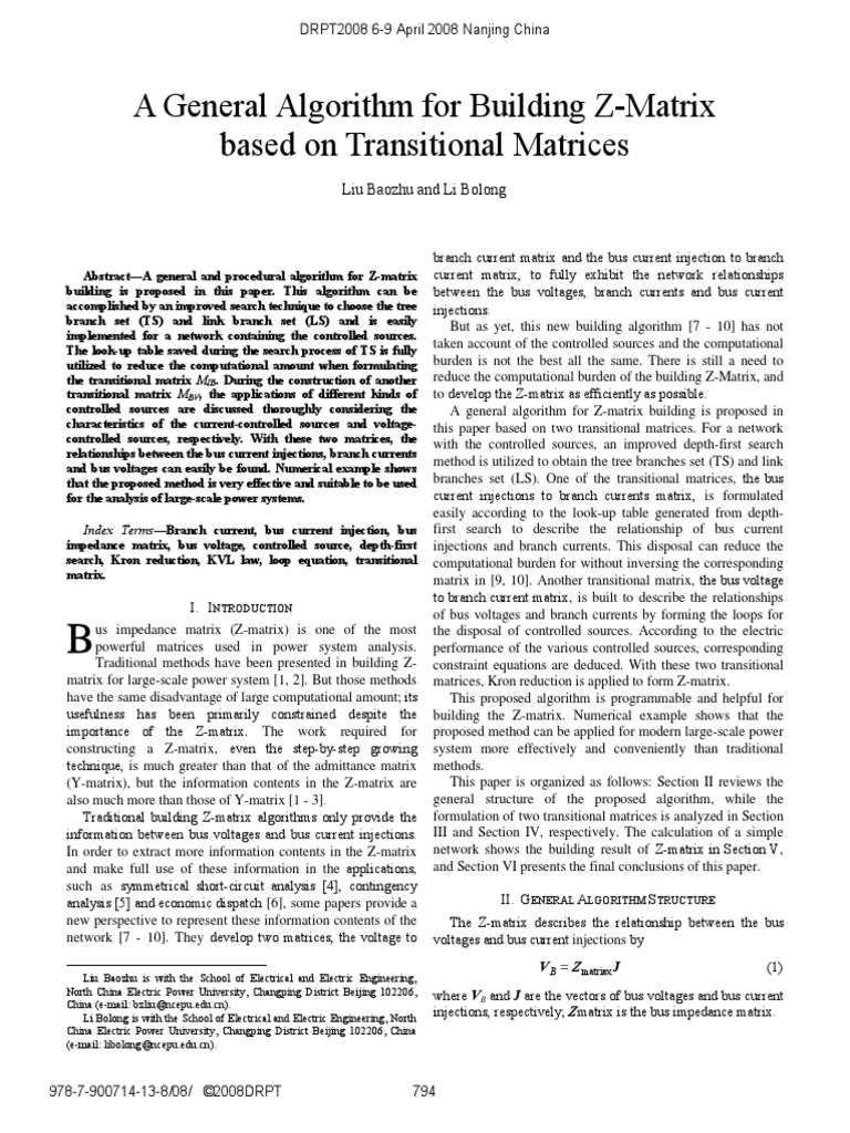A General Algorithm For Building Z-Matrix Based On Transitional ...