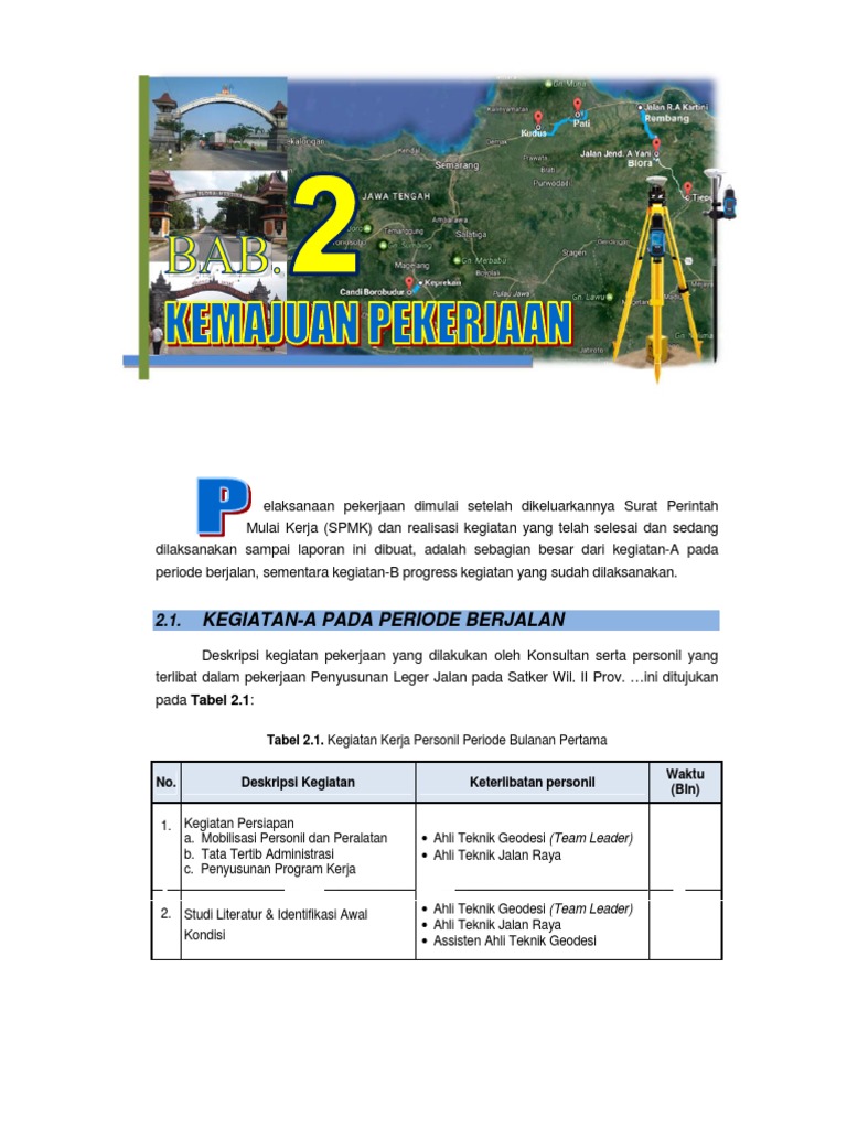 Draft Kemajuan Pekerjaan Leger Jalan | PDF