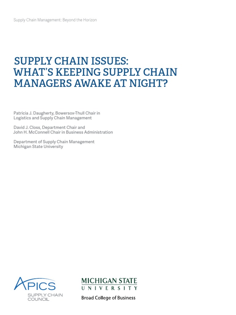 Supply Chain Issues | PDF | Supply Chain | Supply Chain Management