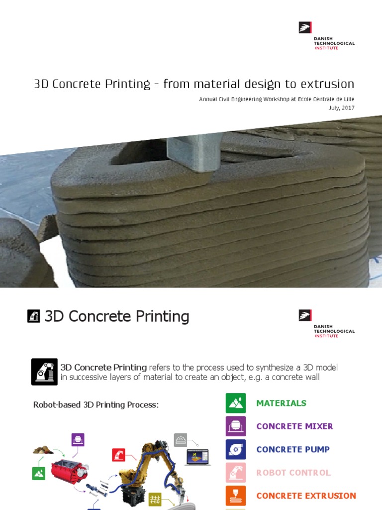 3D Concrete Printing - From Material Design To Extrusion (ACE Workshop ...
