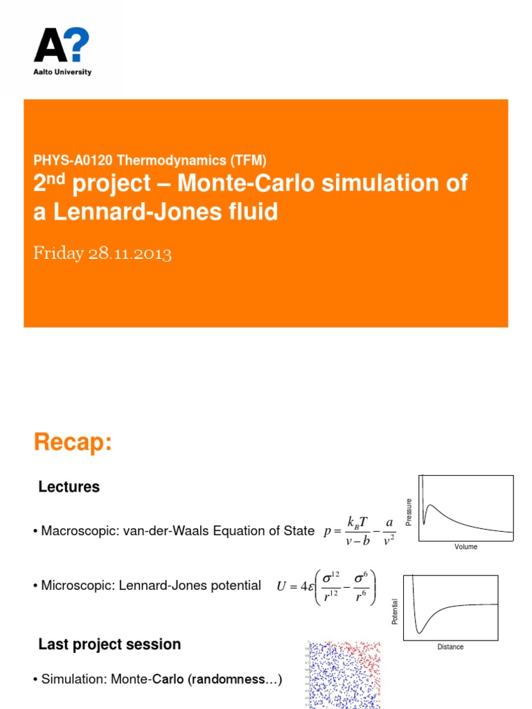 LJ-Intro 2015 Final | PDF | Monte Carlo Method | Particle
