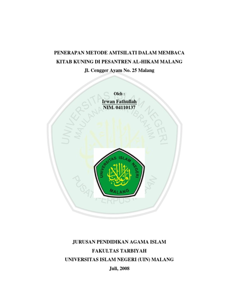 Penerapan Metode Amtsilati di Pesantren | PDF | Karier & Perkembangan ...