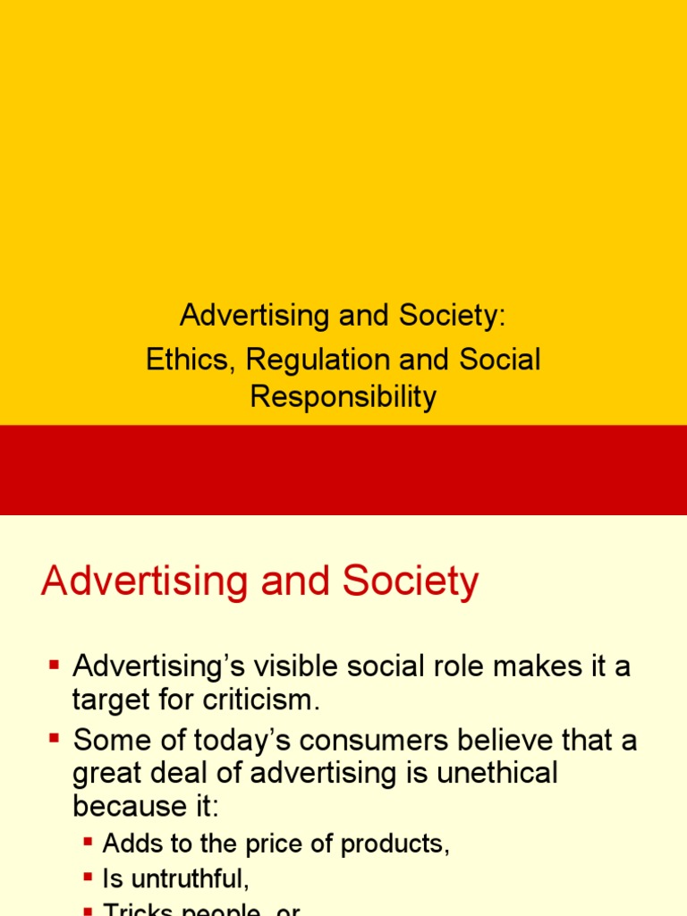 Ethical Issues in Advertising Explained | PDF | American Government ...
