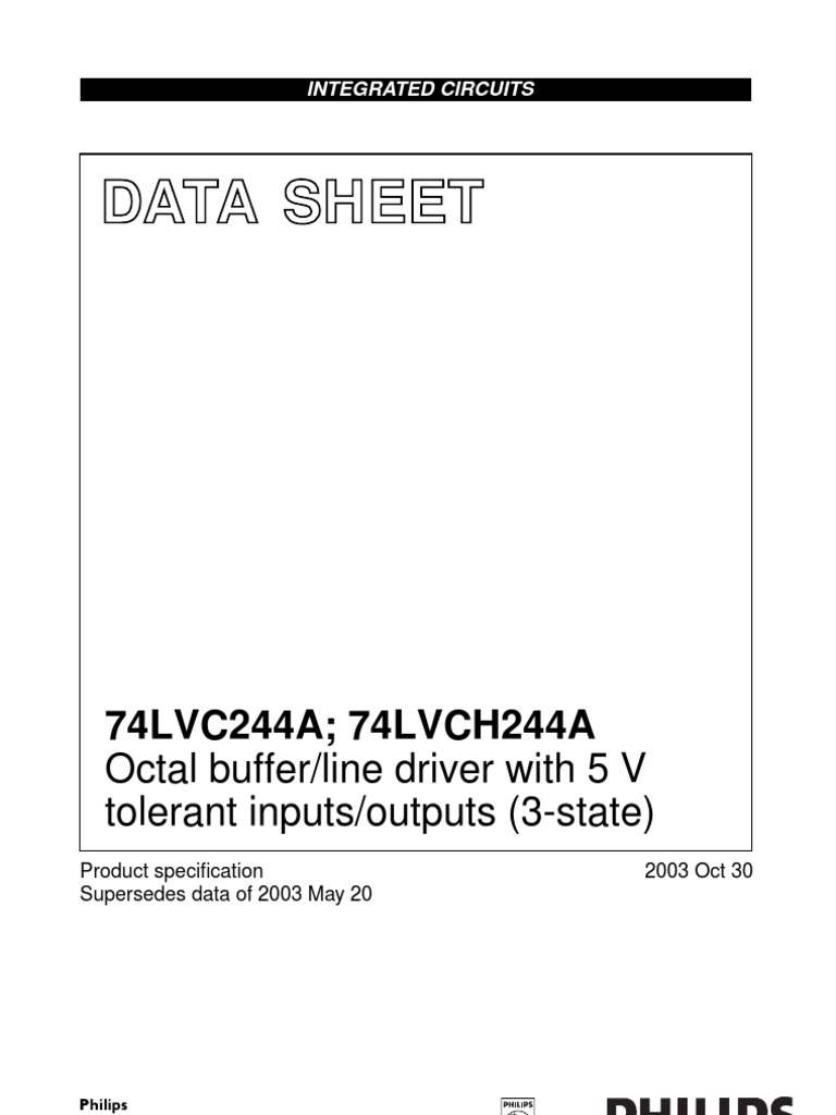 LVC 244a NXP | PDF | Cmos | Electronic Circuits