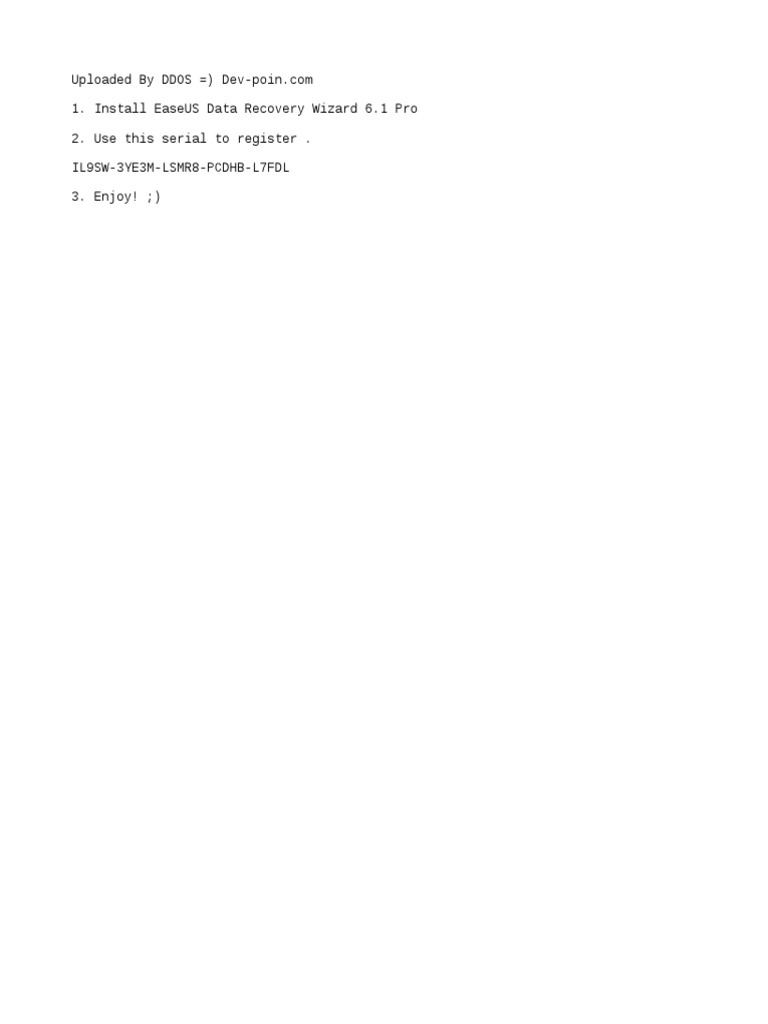 Serial To Register | PDF