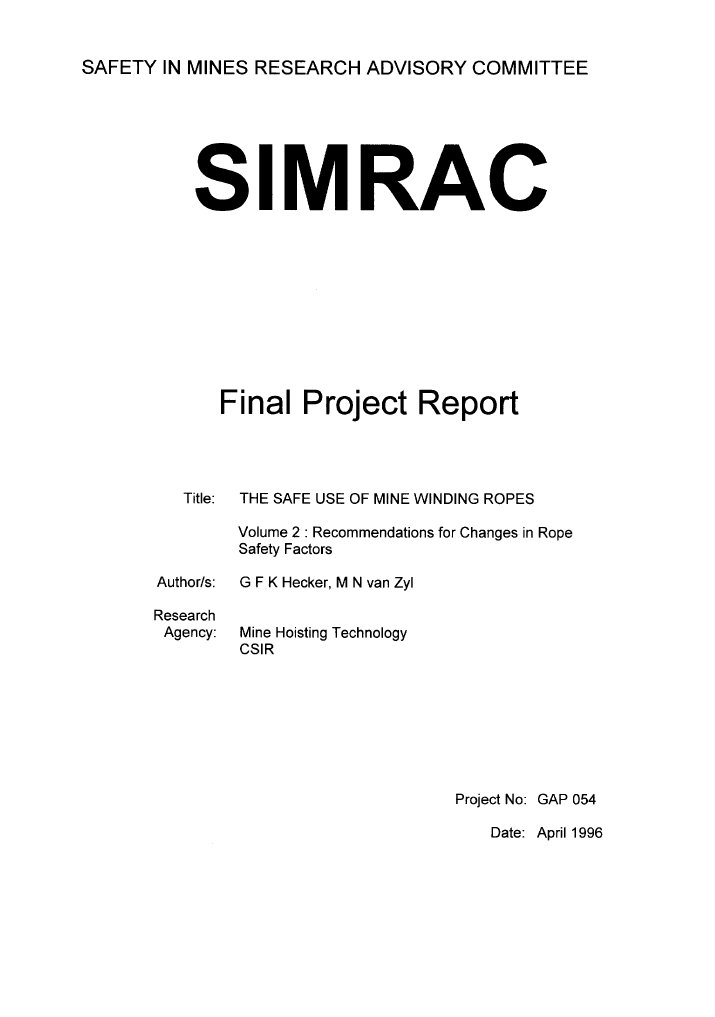 Mine Winding Rope Safety Updates | PDF | Science & Mathematics