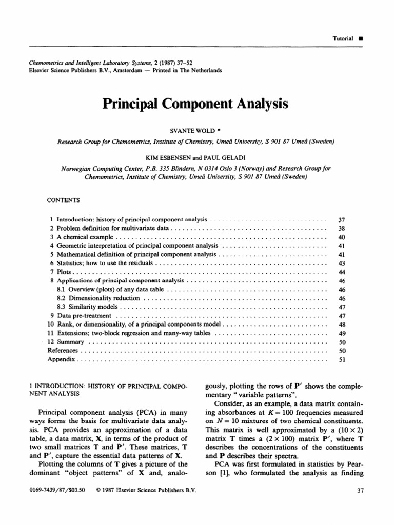 Principal Components Analysis | PDF | Principal Component Analysis | Variance