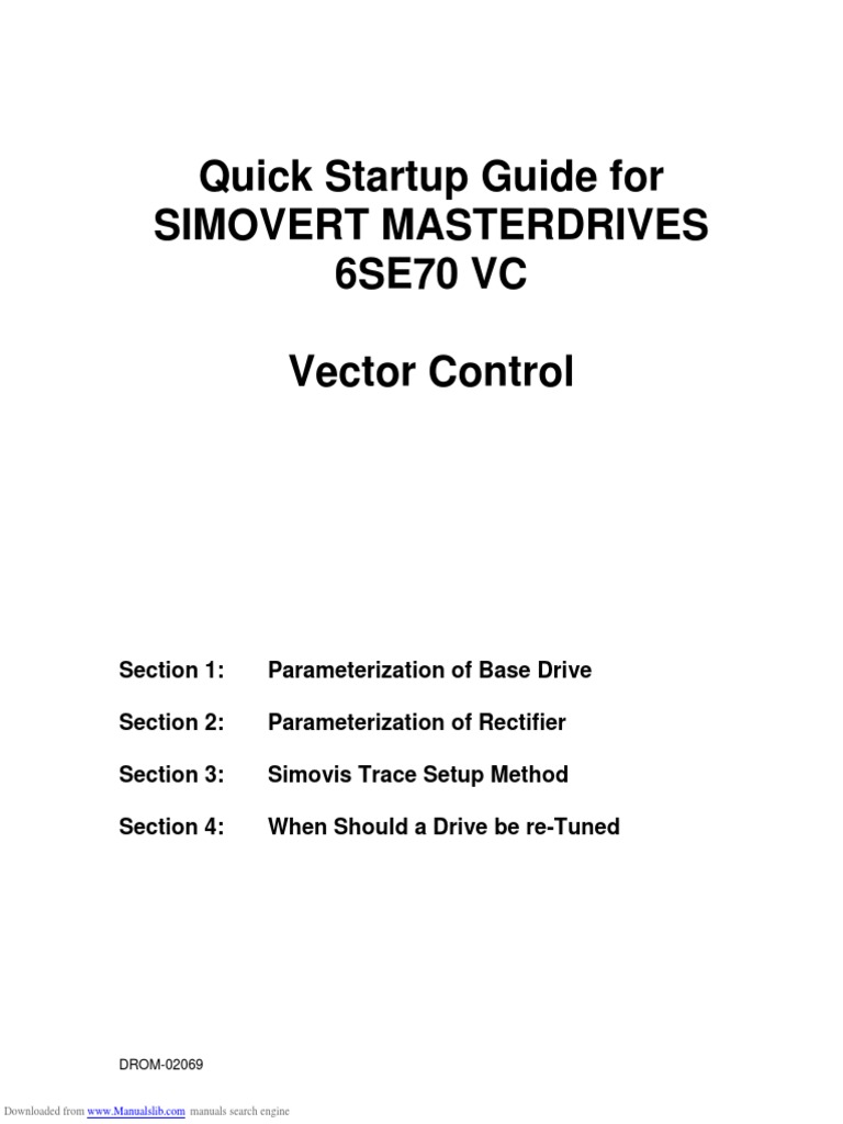 SIMOVERT Masterdrives Quick Guide | PDF | Power Inverter | Electronics