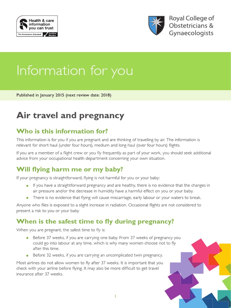 RCOG Air Travel Pregnancy | PDF | Thrombosis | Pregnancy