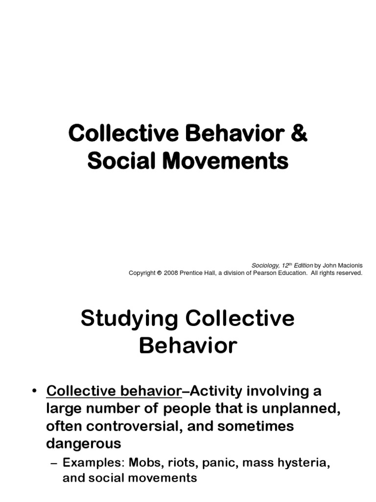 Chapter23 Collective Behavior & Social Movements | PDF | Social ...