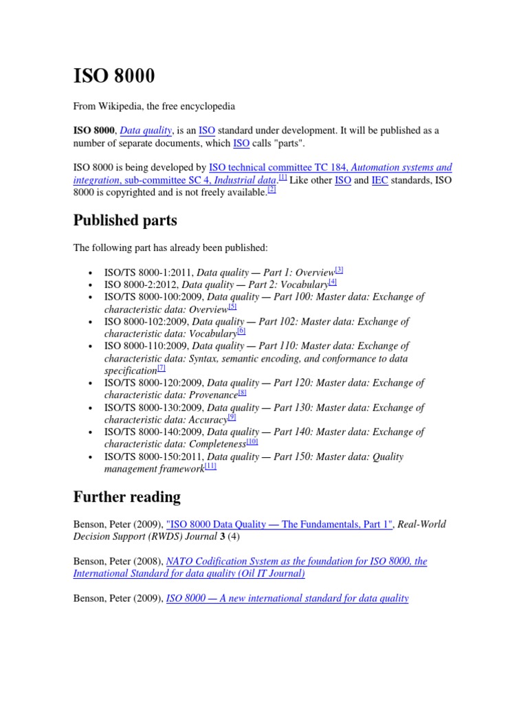 Iso 8000 | PDF | Computers