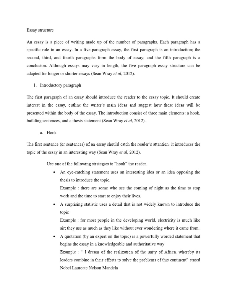 Essay Organization | PDF | Essays | Paragraph