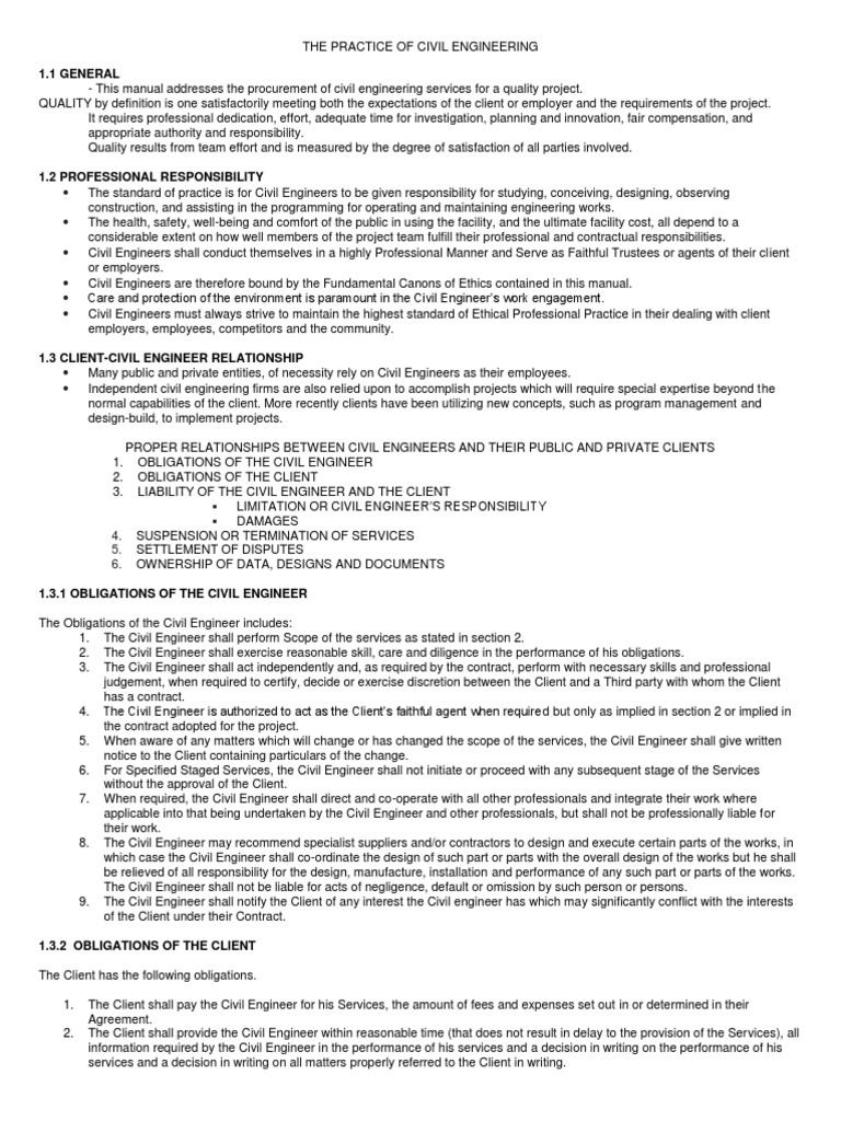 The Practice of Civil Engineering | Download Free PDF | Civil ...