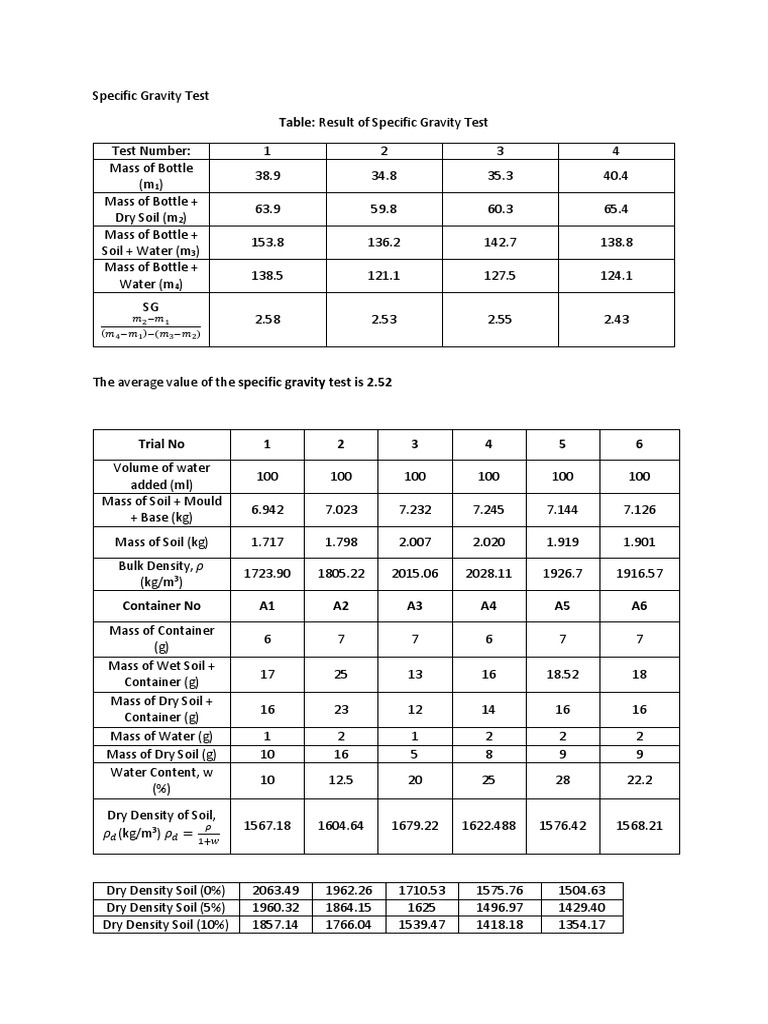 Specific Gravity | PDF | Density | Physical Quantities