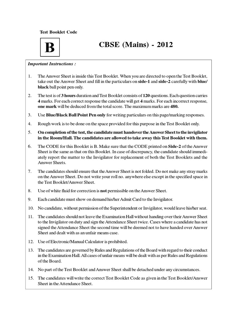 2012 Aipmt Mains Exam Paper With Solution | PDF | Meiosis | Redox