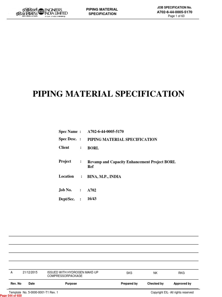 2002000-Piping Material Specifications | PDF | Pipe (Fluid Conveyance ...