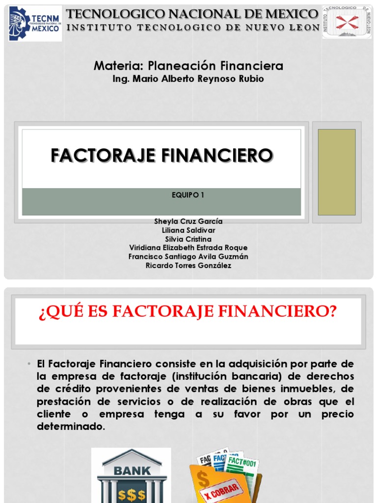 Factoraje Financiero | Factoring (Finanzas) | Bancos