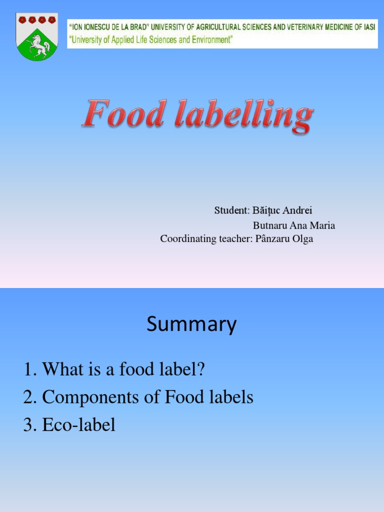 Food Labelling | PDF | Nutrition Facts Label | Nutrients