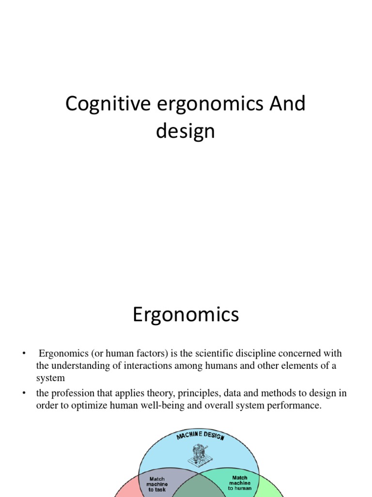 Cognitive Ergonomics and Design | PDF | Human Factors And Ergonomics ...