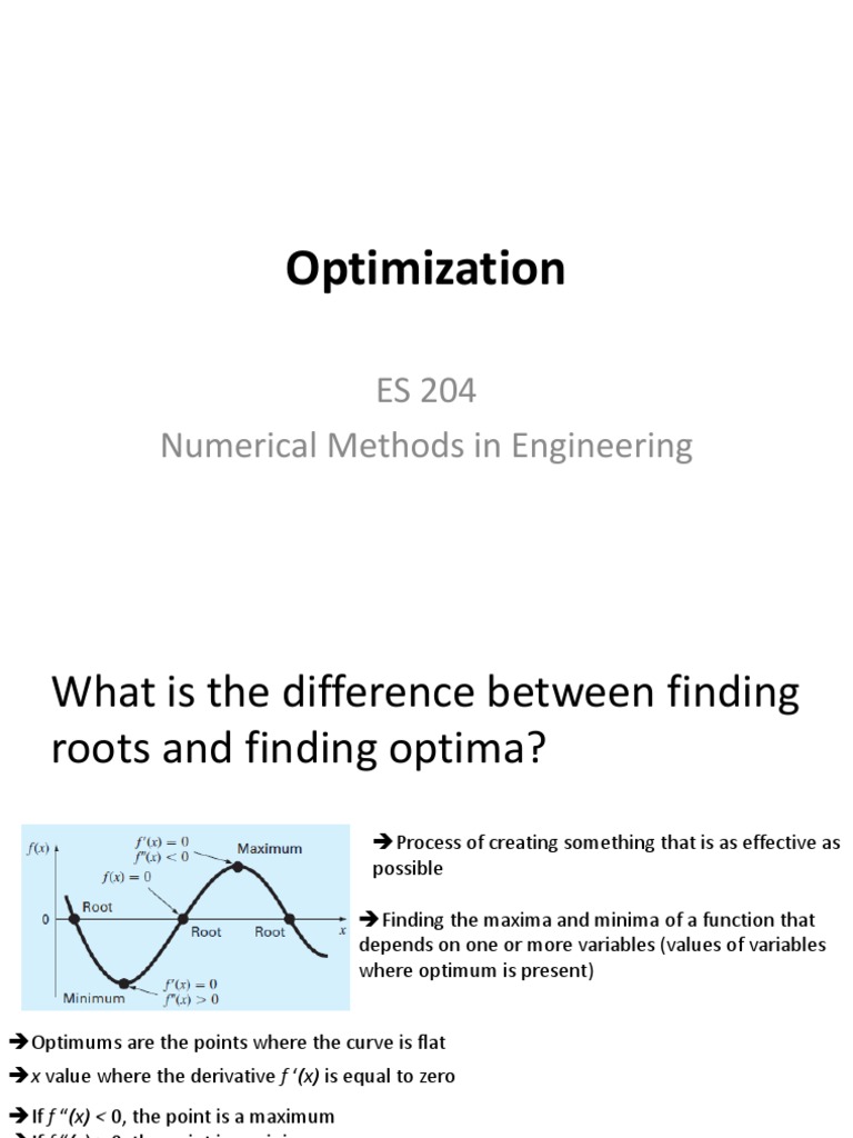 Optimization Methods | PDF | Maxima And Minima | Mathematical Optimization