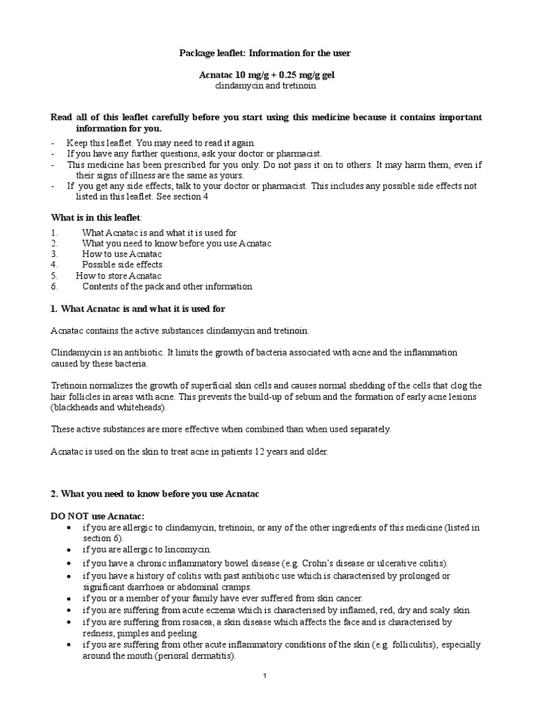 Acnatac Gel ENG PL | Dermatitis | Sunscreen