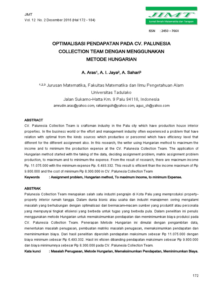 Metode Hungarian | PDF
