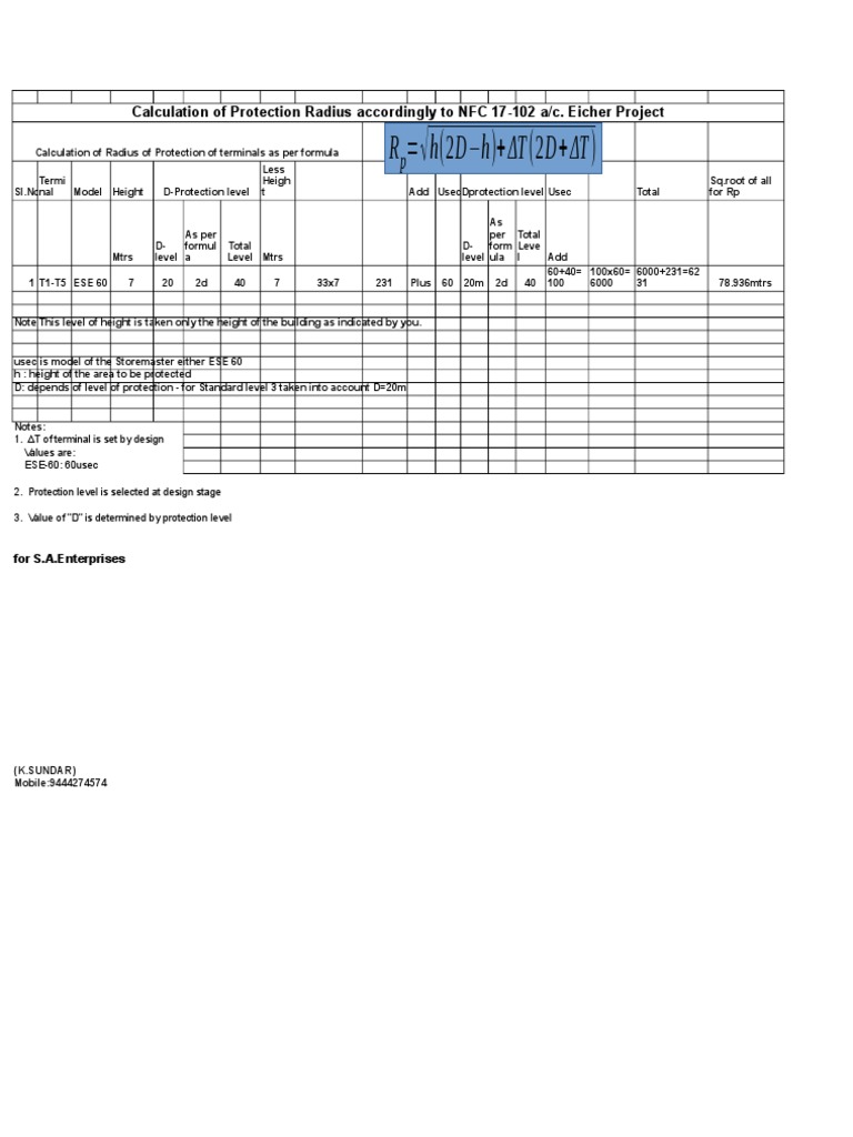 RP Calculation | PDF