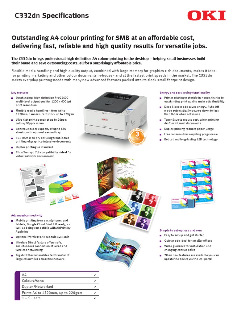 Oki Printer | PDF | Printer (Computing) | Media Technology