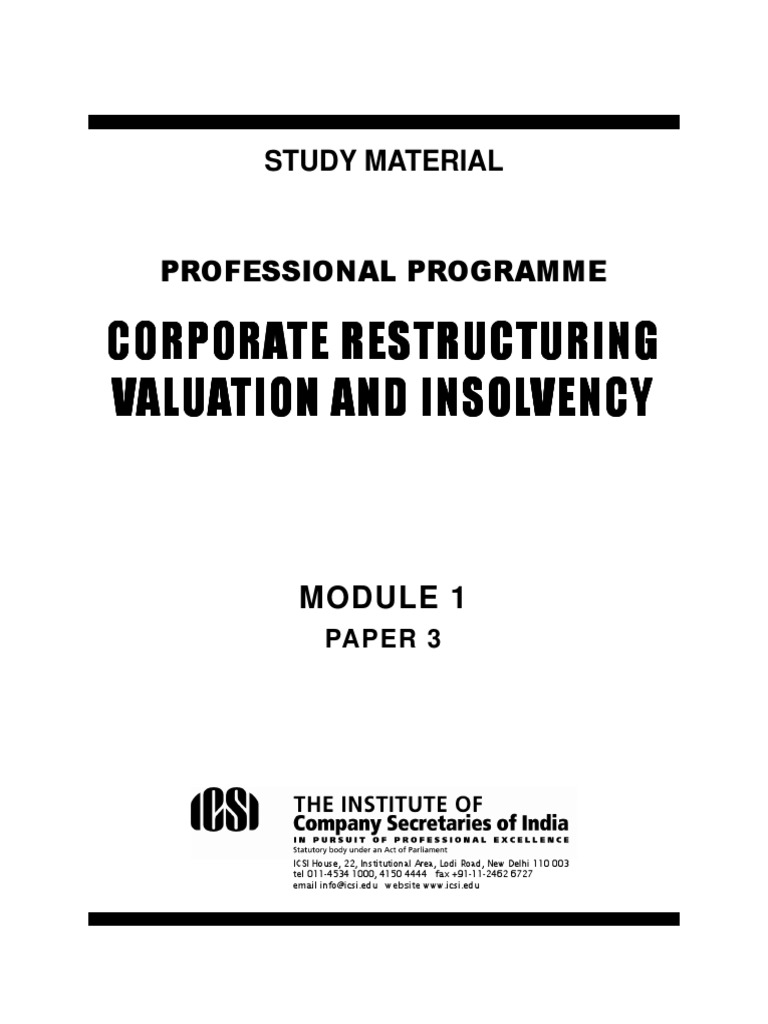 Corporate Restructuring | PDF | Bankruptcy | Valuation (Finance)