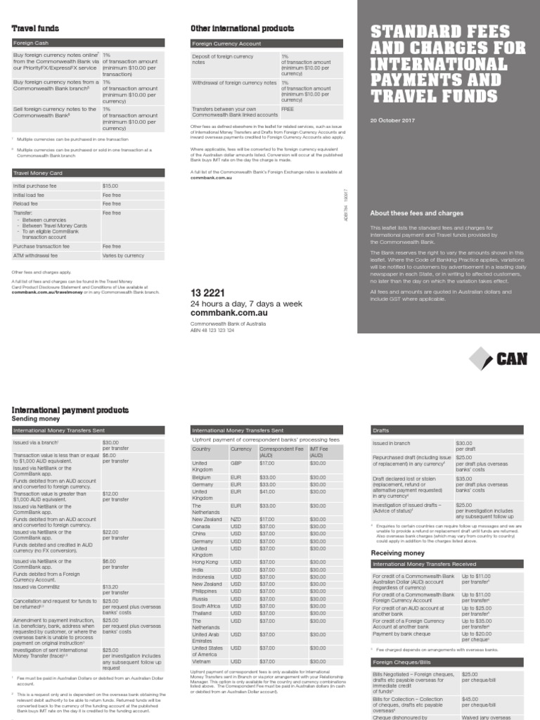 Commonwealth Bank Brochure | PDF | Financial Transaction | United ...