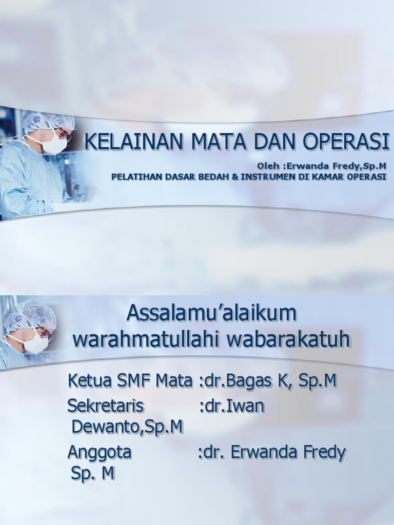 Operasi Mata: Teknik & Instrumen | PDF